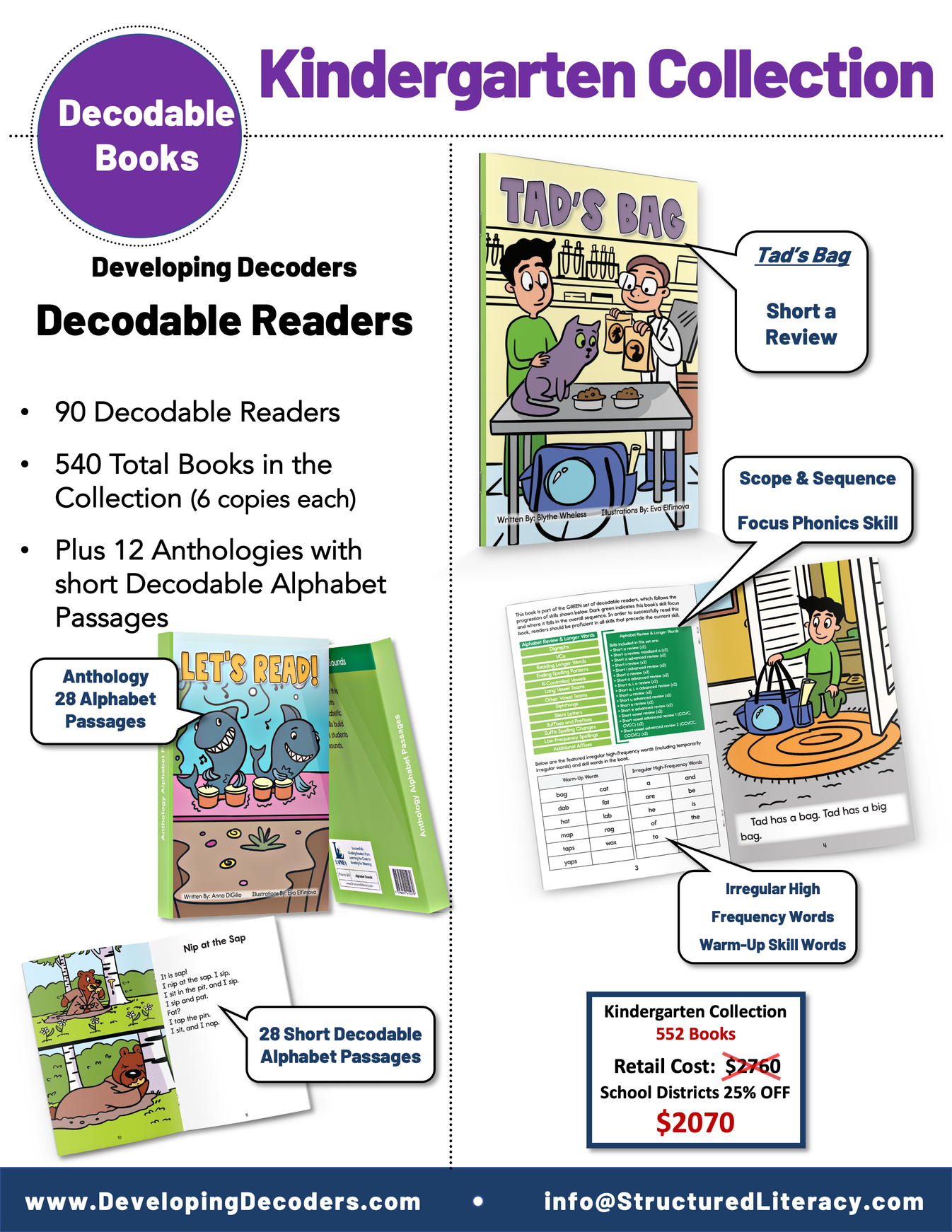 Kindergarten Developing Decoders Collection (540 Books + 12 Anthologies ...